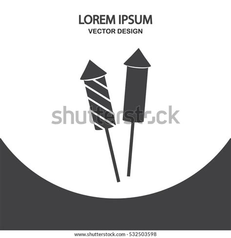 Fireworks Icon Simple Design Web Mobile Stock Vector Royalty Free