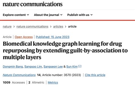 生物医药知识图谱学习新框架 Nat Commun 速递 集智俱乐部