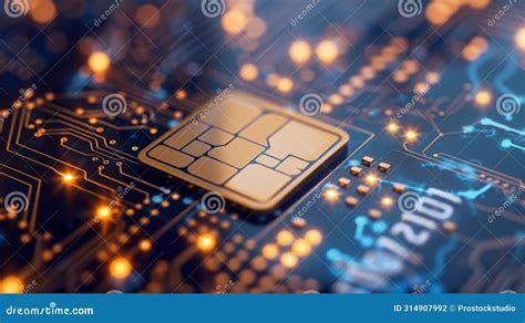 Micro Processor Chip On Printed Circuit Board Stock Photo Image Of Computing Motherboard