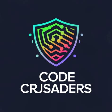 logo design for code crusaders modern shield emblem for internet industry ai logo maker