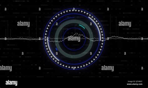 Image Of Scope Scanning And Data Processing Over Grid Stock Photo Alamy