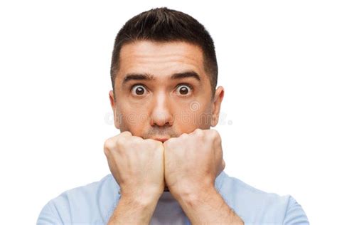 Scared Man Shouting And Pointing Finger On You Stock Image Image Of Mouth Angry 50601731