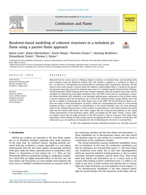 pdf resolvent based modelling of coherent structures in a turbulent