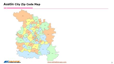 Austin Zip Code Map Editable Powerpoint Maps