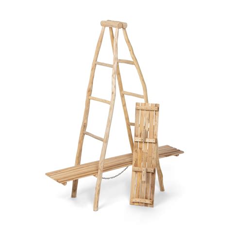 Natural Ladder Display Shelf Wall And Display Shelves