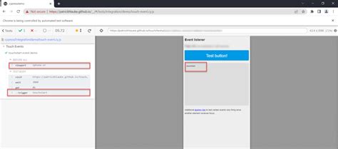 handling touch and mouse events using cypress browserstack