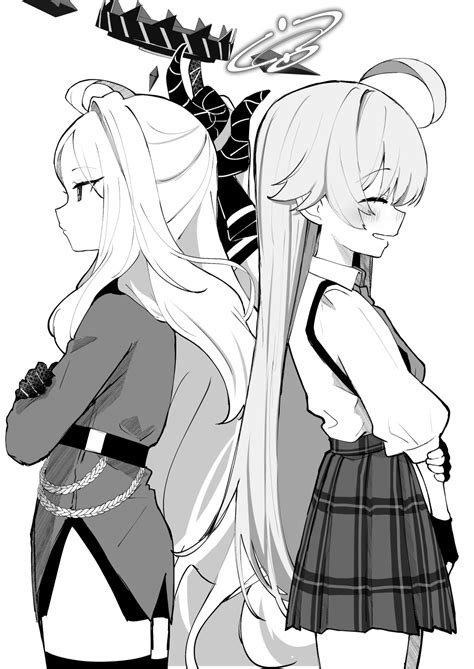 Hina And Hoshino Blue Archive Drawn By Saeki Sora Danbooru