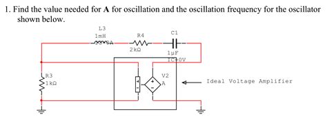 Solved Find The Value Needed For A For Oscillation And The
