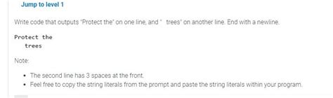Solved Write Code That Outputs Protect The On One Line