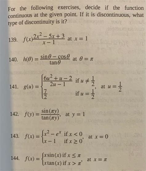 Solved For The Following Exercises Decide If The Function
