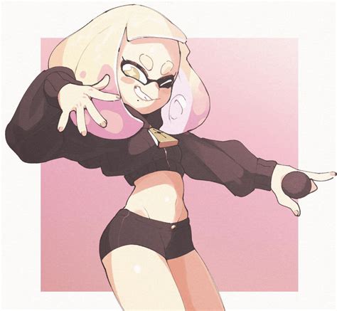 Rule 34 Clothed Clothing Crop Top Female Inkuusan Microphone Nintendo Pearl Splatoon Shorts