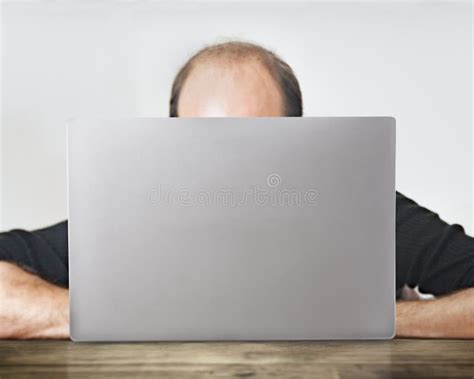 Man Working Behind Laptop Business Background Businessman Working Stock Image Image Of