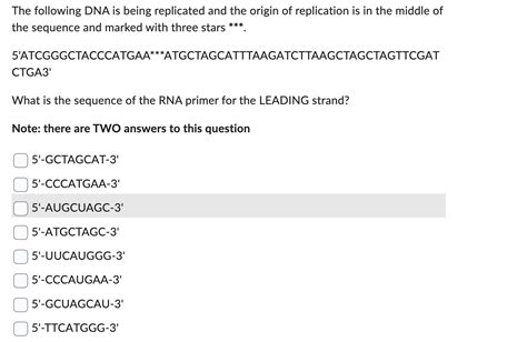 [solved] The Following Dna Is Being Replicated And The Ori