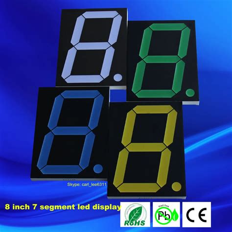 Outdoor Led 8 Number Display Large 7 Segment Led Display 1 Digit 8
