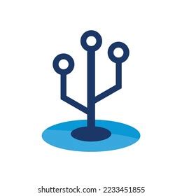 Tree Tech Logo Icon Template Stock Vector Royalty Free Shutterstock