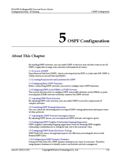 01 05 Ospf Configuration Pdf Computer Network Routing