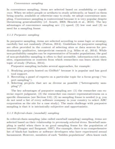 18 Free Convenience Sampling Samples To Download