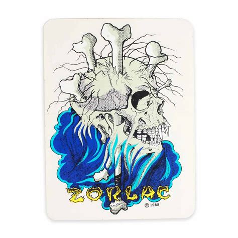 Vintage Zorlac Pushead Sticker 1988 Theories Of Atlantis