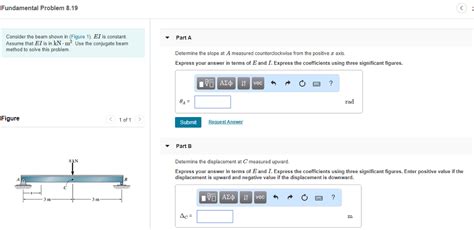 Solved Fundamental Problem 8 19 1 EI Is Constant Consider Chegg Com