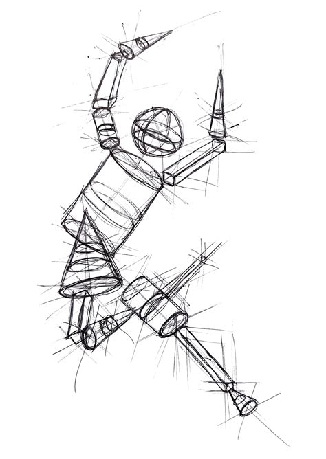 Студенческое портфолио White фигура человека в движении