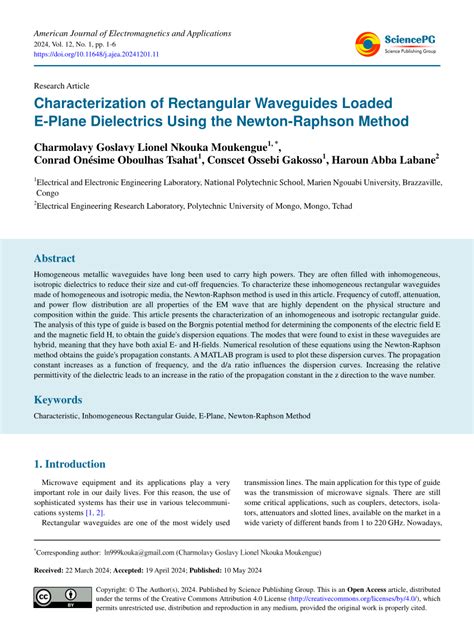 Pdf Characterization Of Rectangular Waveguides Loaded E Plane