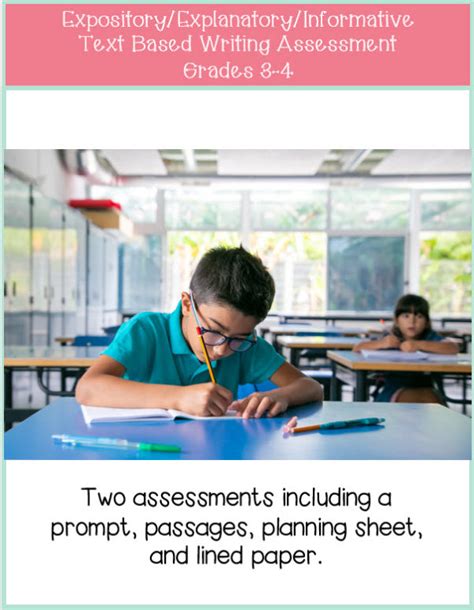 Third Grade Writing Prompt Expository Text Evidence Assessment Write Bright Lady