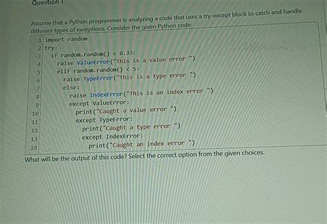 Question 1 Assume That A Python Programmer Is StudyX