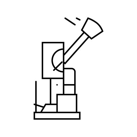 Impact Testing Materials Engineering Line Icon Vector Illustration