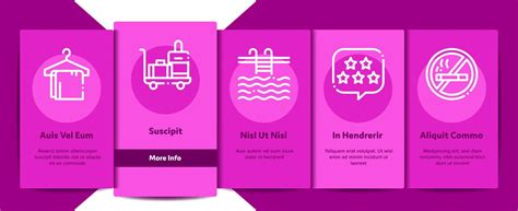Collection Hostel Elements Vector Onboarding 17350554 Vector Art At