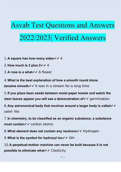 Best Asvab Questions And Answers