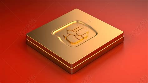 3d 렌더링의 상징적인 추억의 황금 상징 고급스러운 빨간색 매트 골드 플레이트 배경의 멋진 소셜 미디어 기호 레드 골드 배경 금 배경 접시 아이콘 배경 이미지 Hd