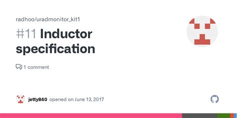 Inductor Specification Issue Radhoo Uradmonitor Kit GitHub