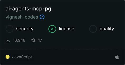Score Postgresql Mcp Server Glama
