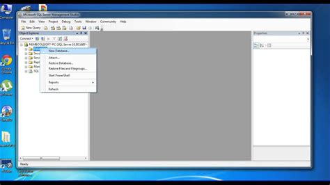 Sql Server Create Database Youtube