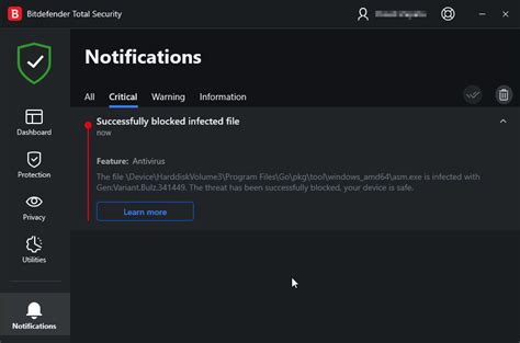 virus detected in go 1 16 for windows amd64 bitdefender detected go