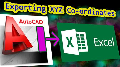 learn and explore how to export points data from autocad to excel using