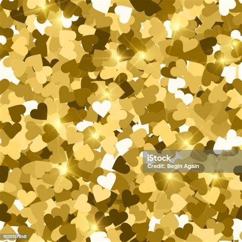 반짝이 완벽 한 텍스처 실제 금 입자입니다 끝 없는 패턴 반짝이 하트의 만든 놀라운 계절에 대한 스톡 벡터 아트 및 기타 이미지 계절 금 금속 디자인 Istock