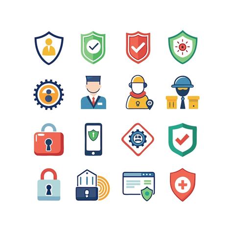 Premium Vector Security Icon Set Collection Vector Illustration