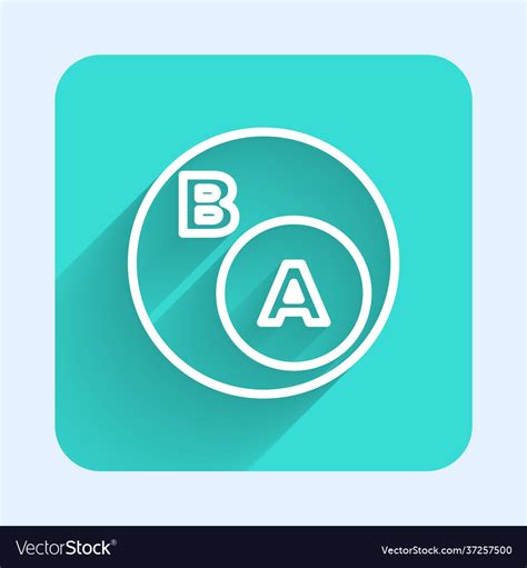 White Line Subsets Mathematics A Is Subset B Vector Image