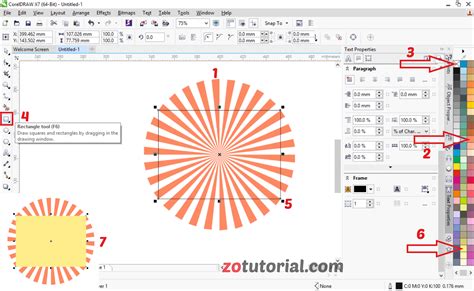 Membuat Efek Pancaran Sinar Dengan Polygon Tool CorelDraw Zotutorial