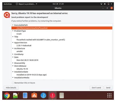 How Do I Fix Ubuntu 19 10 Has Experienced An Internal Error R Ubuntu