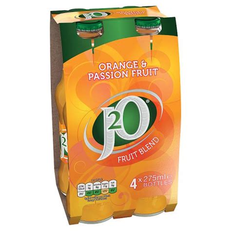 Britvic J2o Orange And Passionfruit 4 X 275ml British Corner Shop