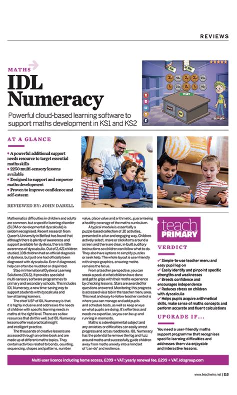 Idl Numeracy Teach Primary Review Idl Group