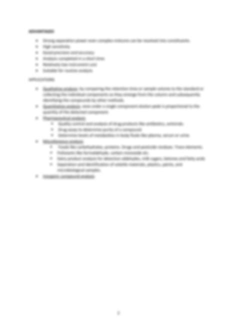 Solution Gas Chromatography Notes Studypool