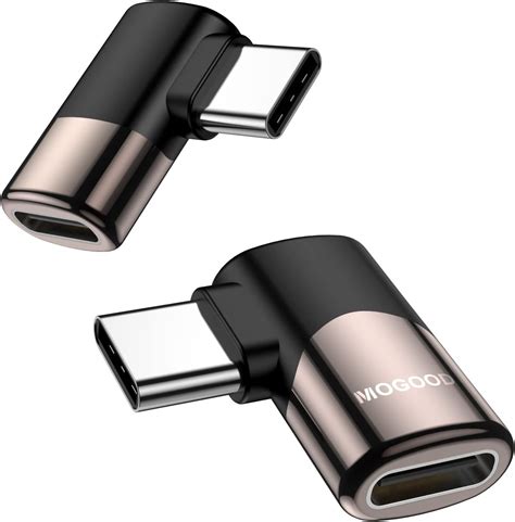 Duttek USB C 90 Degree Adapter 3 Pack Right Angle Middle Angle And Side Angle 90 Degree