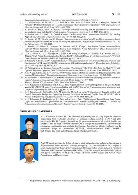 Performance Analysis Of Ultrathin Junctionless Double Gate Vertical Mosfets Pdf
