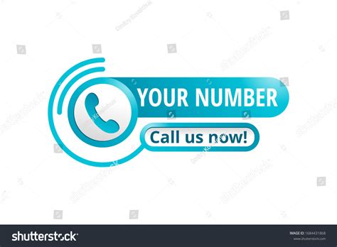 Call Us Button Template Phone Number Stock Vector Royalty Free Shutterstock