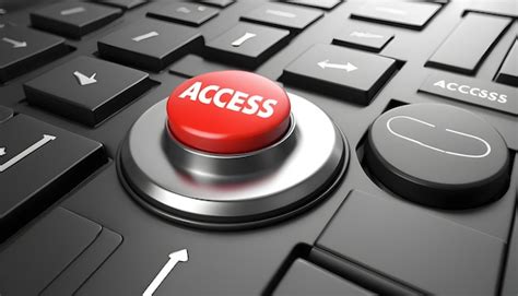 Premium Photo Access Button 3d Rendered Picture