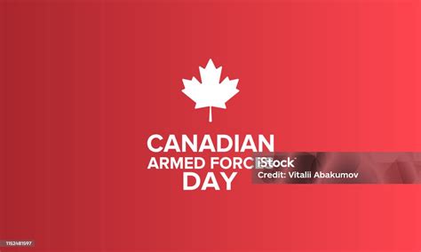 캐나다 군 복무 일 공휴일 6 월 연례 축 하 캐나다 국기입니다 메이플 리프 디자인 군대의 남성과 여성에 게 특별 찬사 포스터 카드 배너 및 배경 캐나다 군사에 대한 스톡