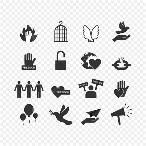 Freedom And Free Vector Icon Set Freedom Icons Wing Charity Png And